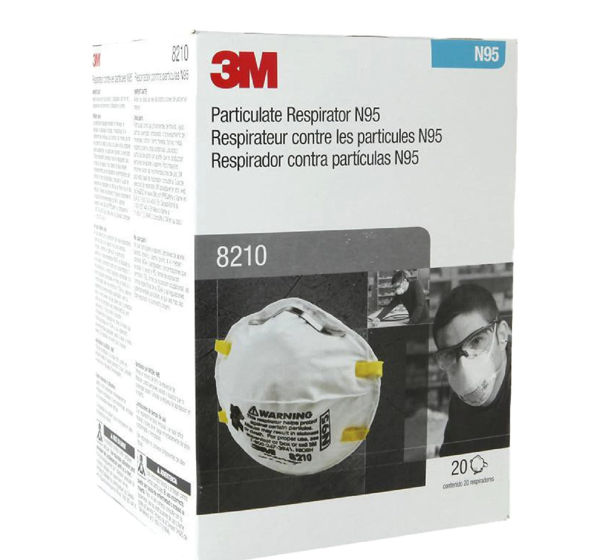 3M N95 8210 Particulate Respirator (20 per box) – PPE Online