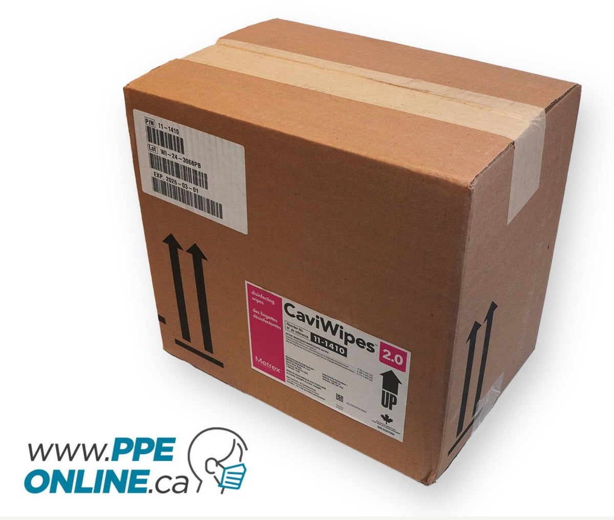 CAVI WIPES, 6 X 7, WHITE, 160 - CANISTER – PPE Online
